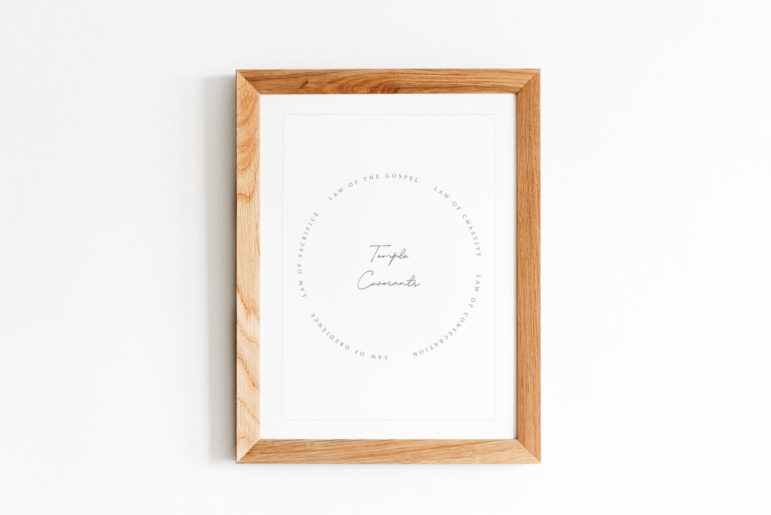 Temple and Baptismal Covenants Wall Art / Handout - PDF - DIGITAL ...