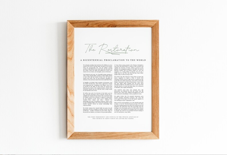 Proclamation Bundle Wall Art / Handout - Sage Green / B&W - DIGITAL ...