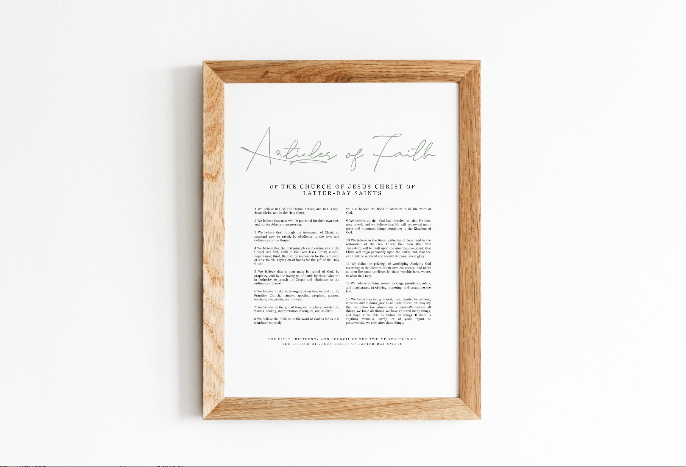 Proclamation Bundle Wall Art / Handout - Sage Green / B&W - DIGITAL ...