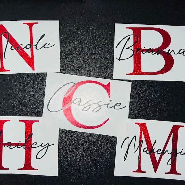Vinyl Initial Decal - Etsy