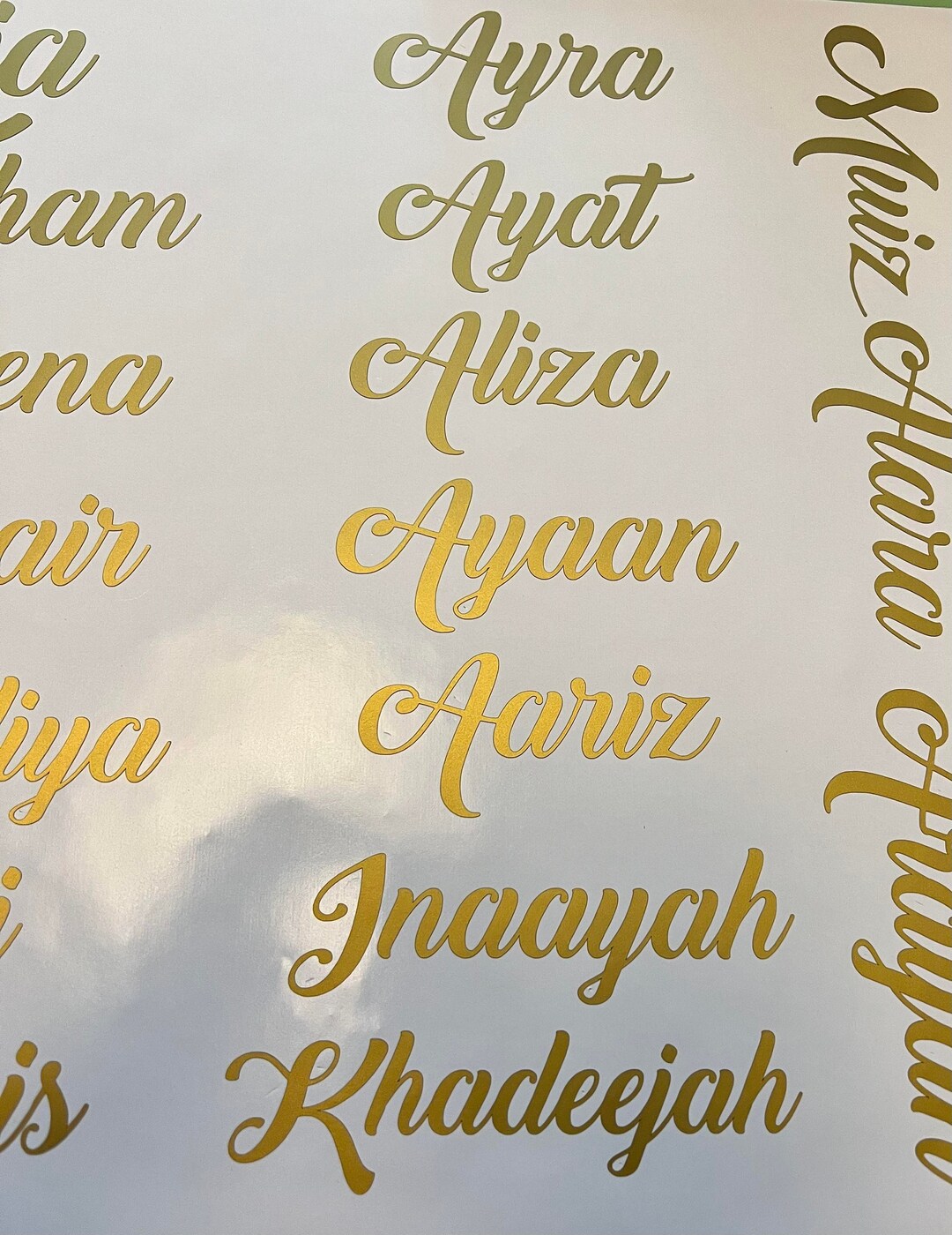 Wedding Glass Stickers, Name Vinyl Decals, Custom Word Sticker, Wedding ...