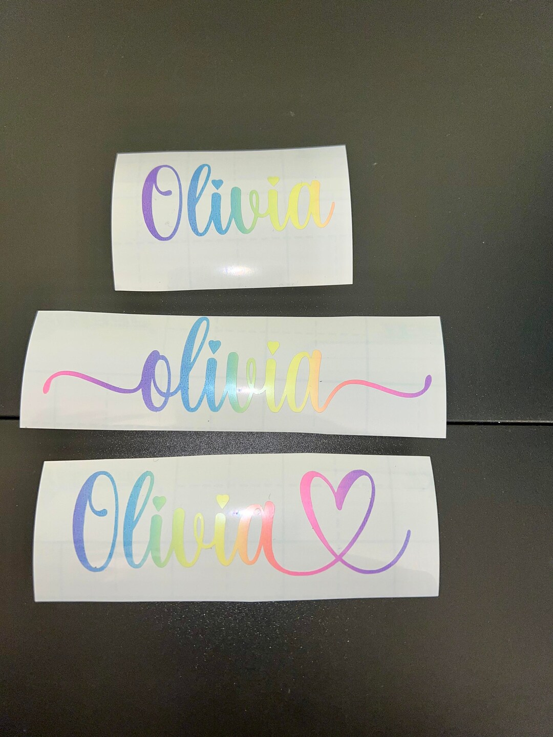 Heart Name Vinyl Decal Custom Word Sticker Wedding Favour - Etsy