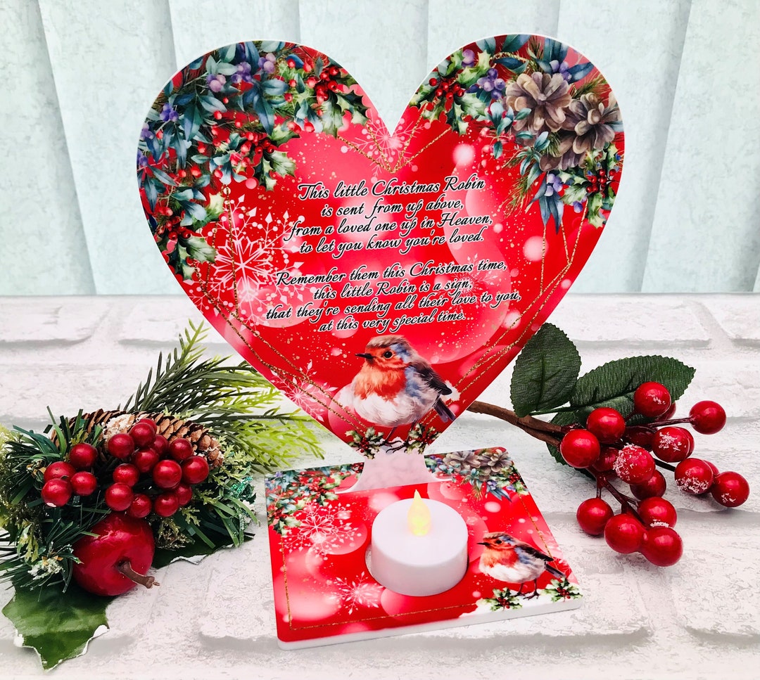 Christmas Robin Memorial Plaque to Remember a Loved One - Etsy UK