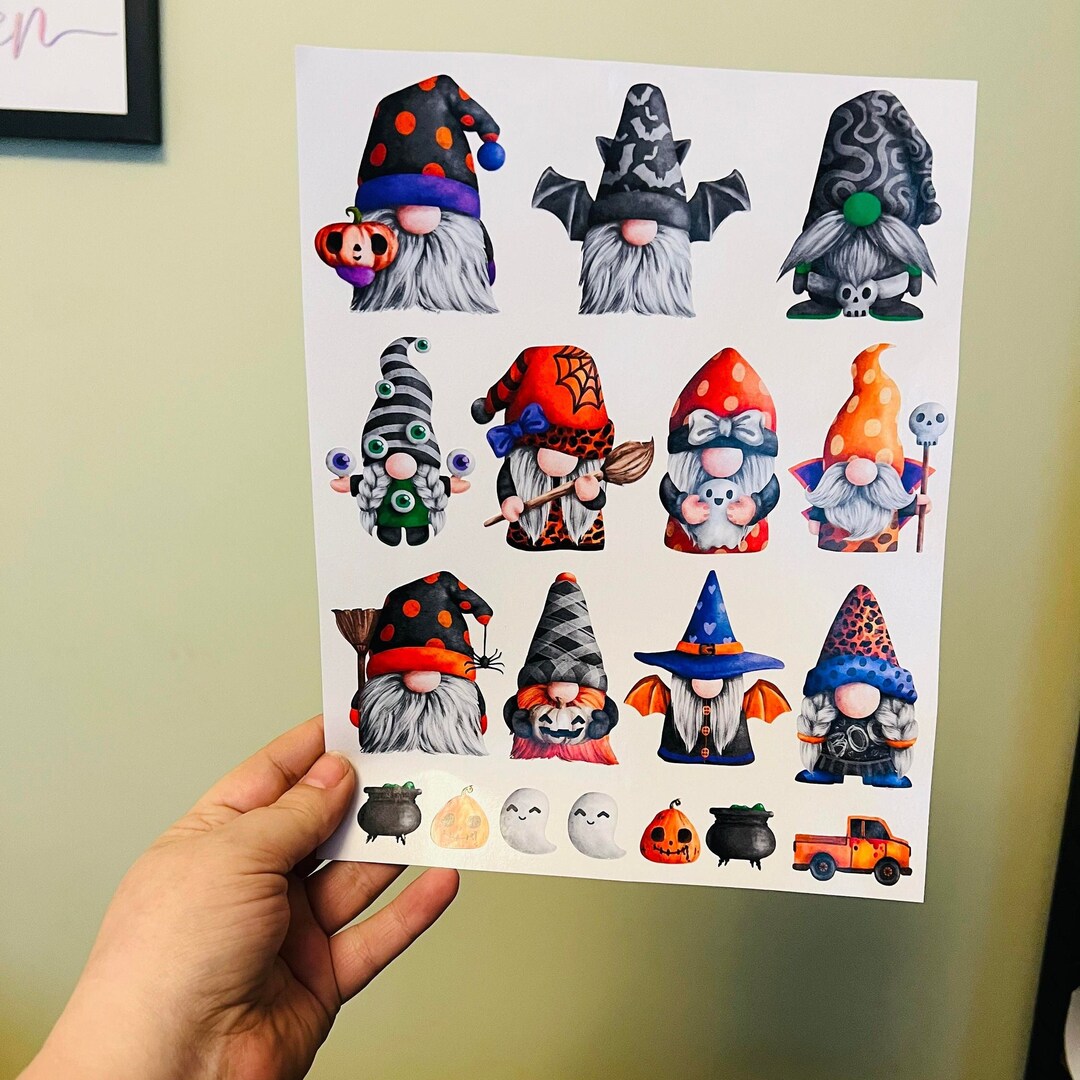 Halloween Gnome Gonk Sticker, Iron on Gonk Spooky Kids Gift Journal ...