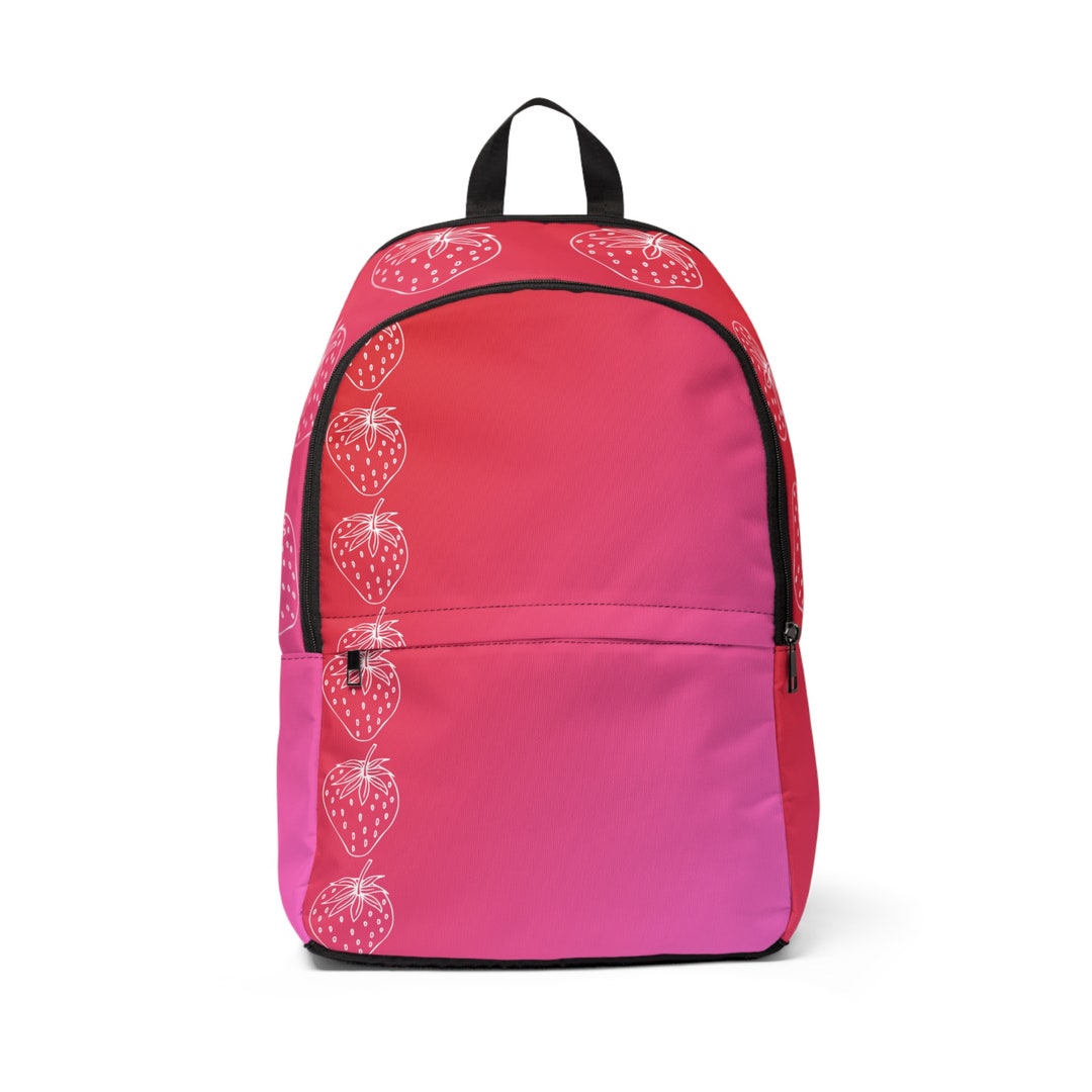 Strawberries Unisex Fabric Backpack - Etsy
