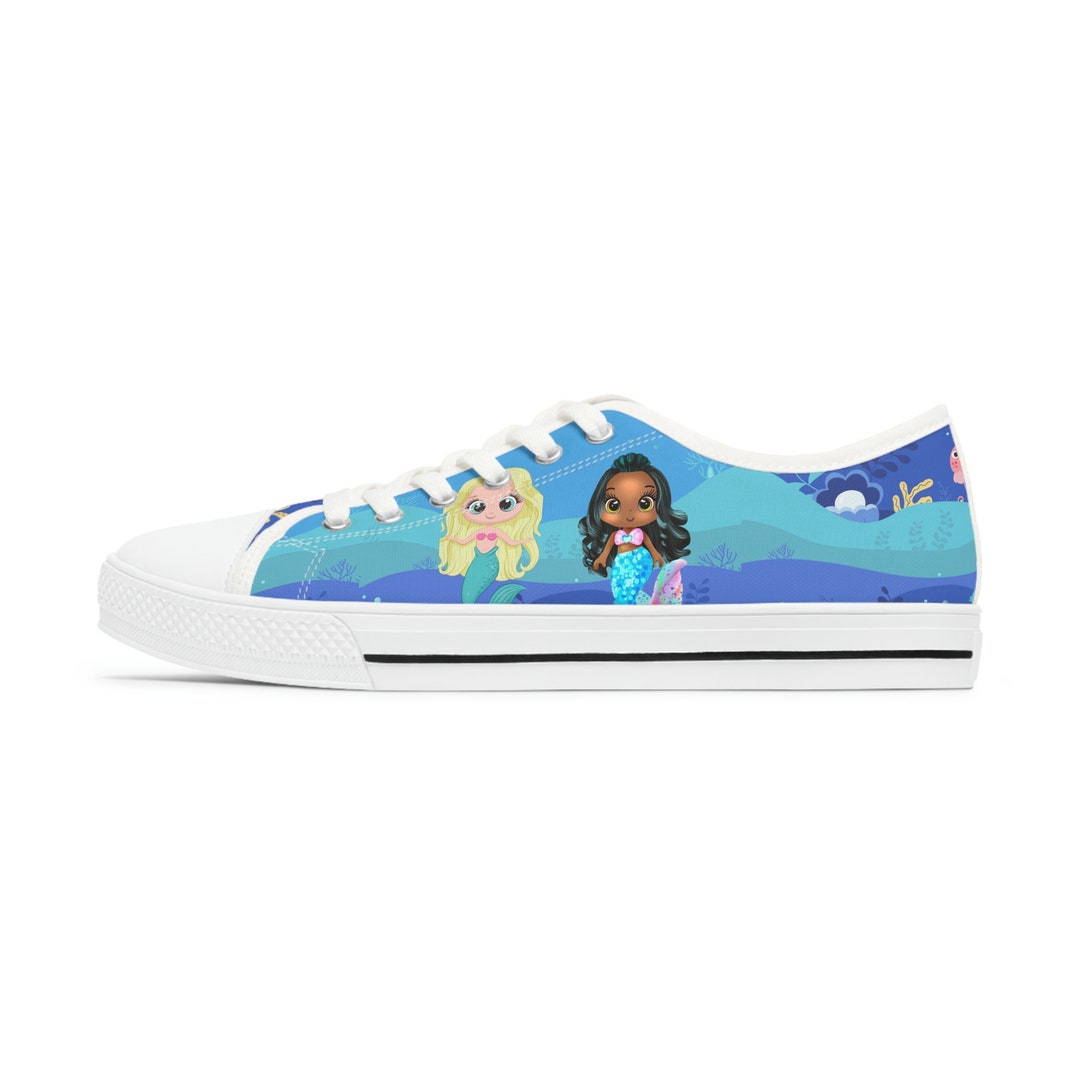 Mermaids Women's Low Top Sneakers-cute Mermaid Sneakers-everyday Shoes ...