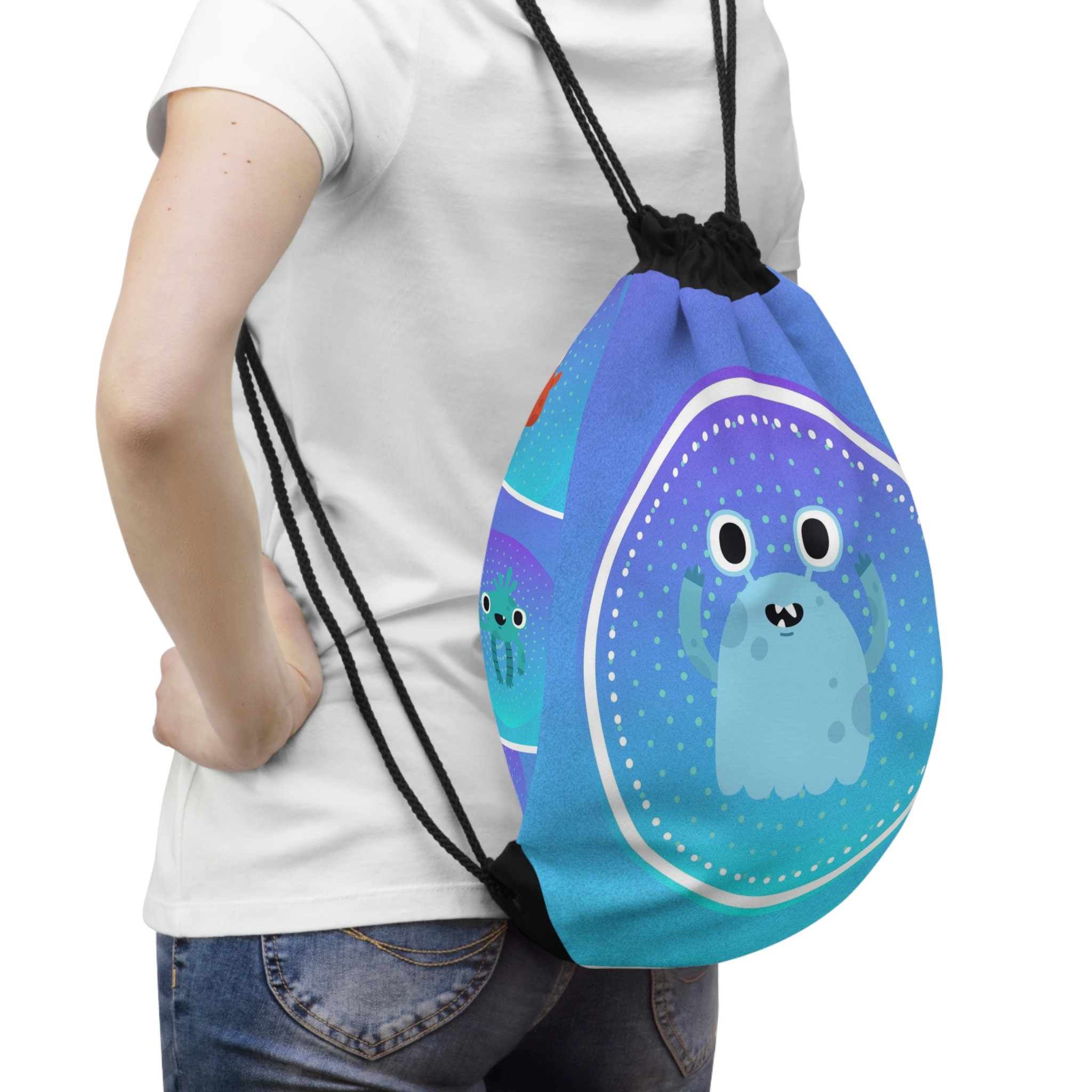 Monsters Drawstring Bag - Etsy