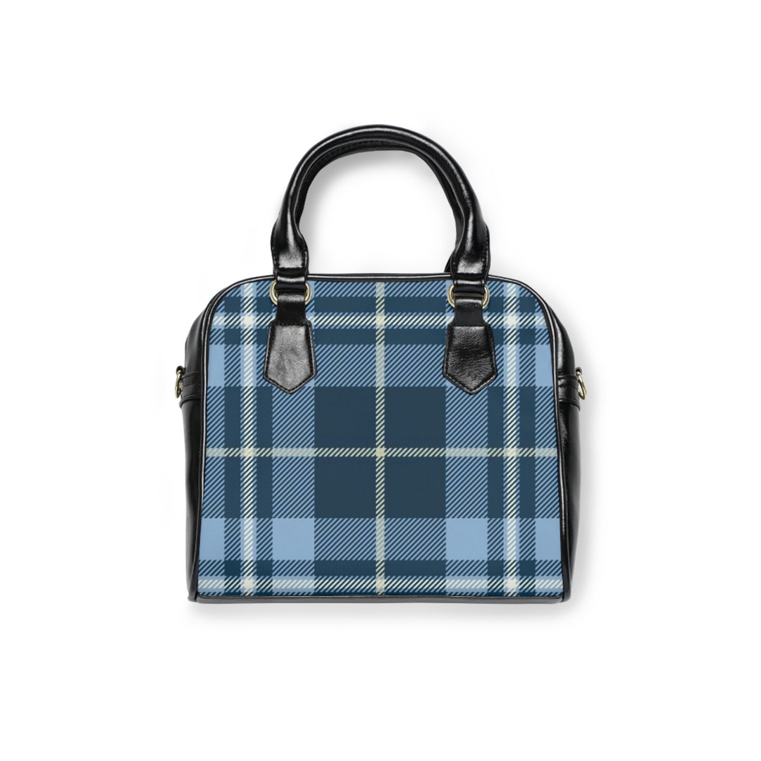 Blue Plaid Shoulder Handbag - Etsy