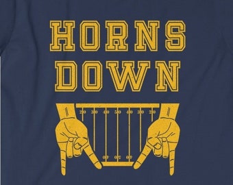 Texas Horns Down Tshirt - Etsy