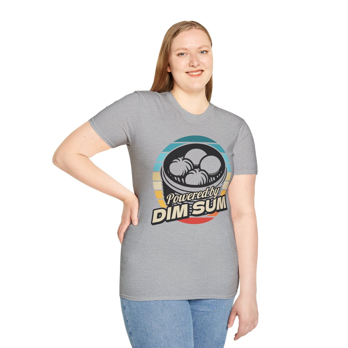 Powered by Dim Sum Chinese Food Dumplings Vintage Sunset T-shirt - Etsy