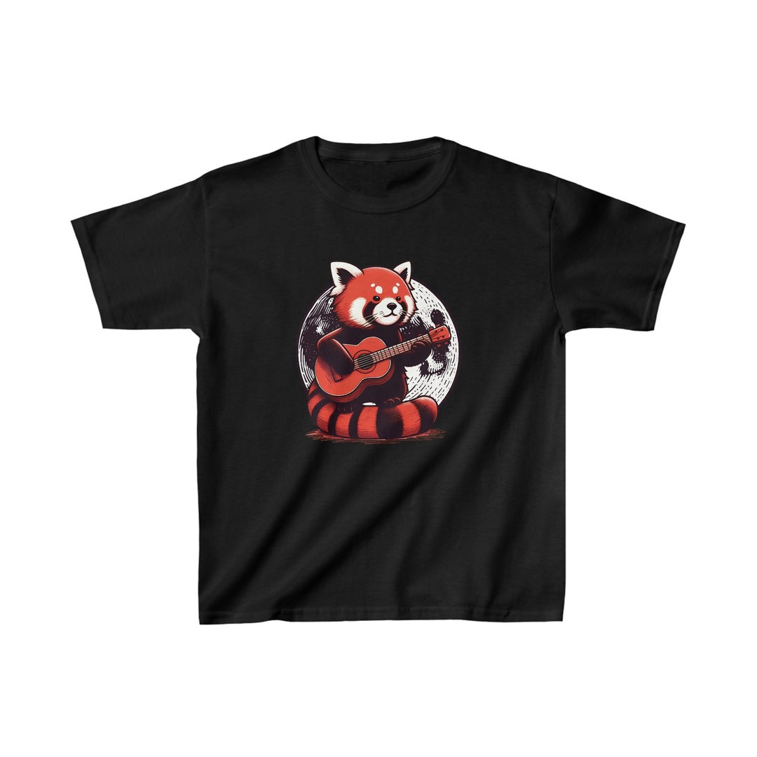 Red Panda Rockstar Cute Animal Guitar Tee - Etsy