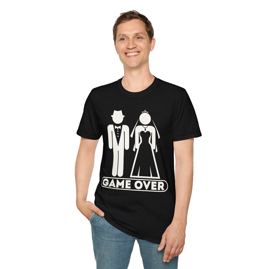 Funny Bachelor Party Game Over Groom Humor Wedding Joke T-shirt - Etsy