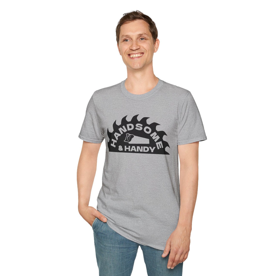 Funny DIY Handsome and Handy T-shirt - Etsy