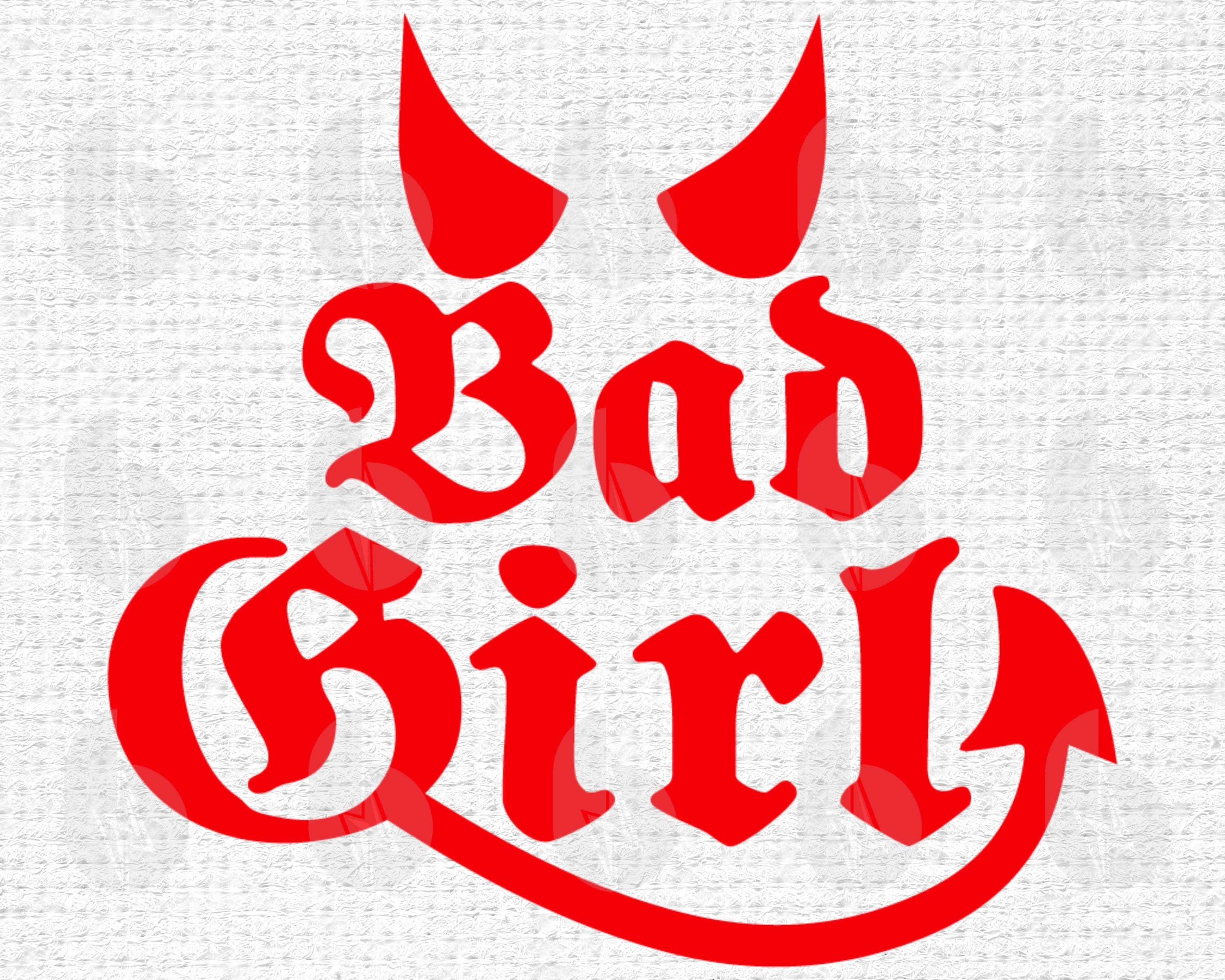 Bad Girl Svg files for Cricut Devil Horns Tail Svg | Etsy