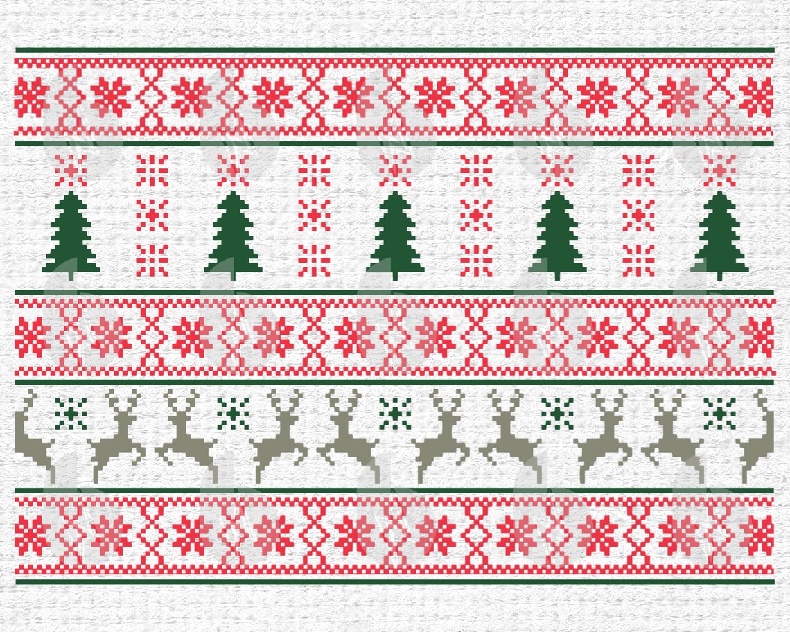  Ugly Christmas Sweater Pattern Svg Files For Cricut Etsy