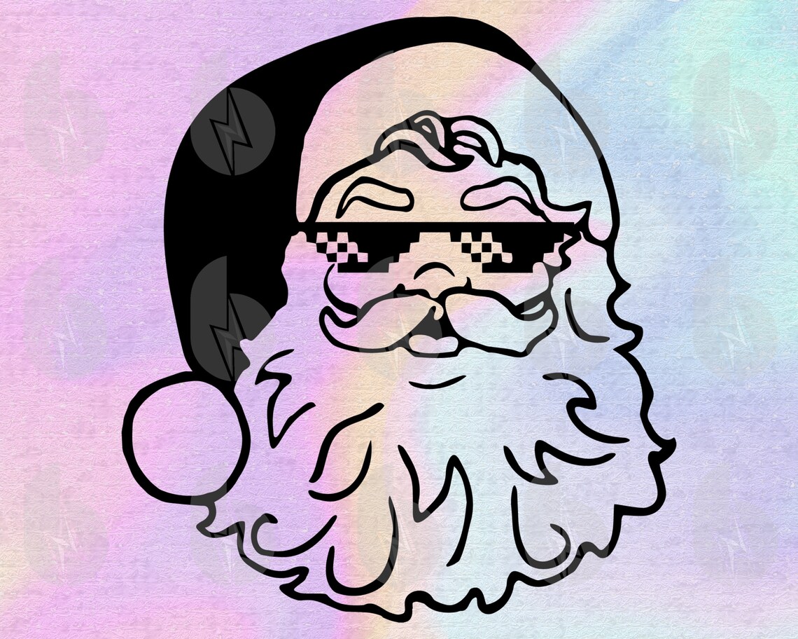 Funny Thug Santa Claus Svg files for Cricut Silhouette Cut | Etsy