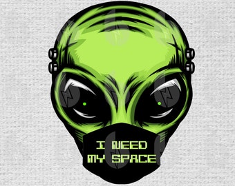 Alien Head Svg | Etsy