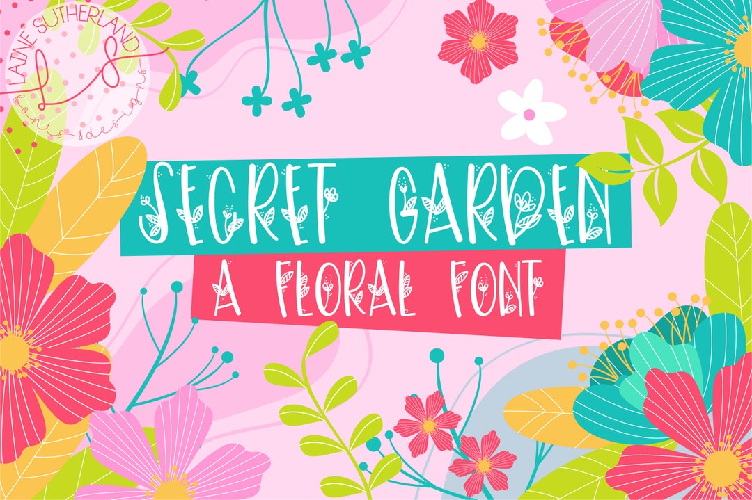 Secret Garden A Floral Font - Etsy