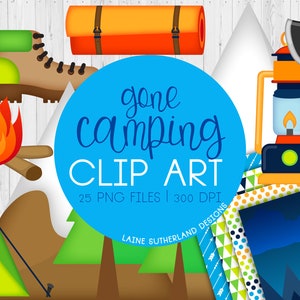 Gone Camping Clip Art Set - Etsy