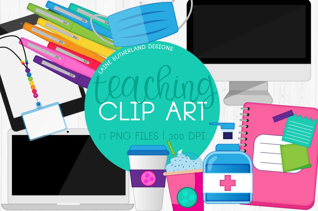 Virtual Teaching Clip Art Set - Etsy