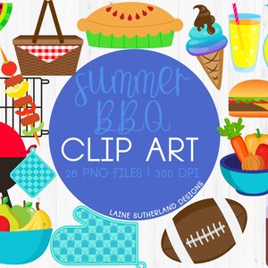 Summer BBQ Clip Art Set - Etsy Canada