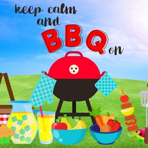 Summer BBQ Clip Art Set - Etsy Canada