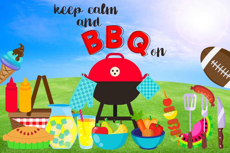 Summer BBQ Clip Art Set - Etsy Canada