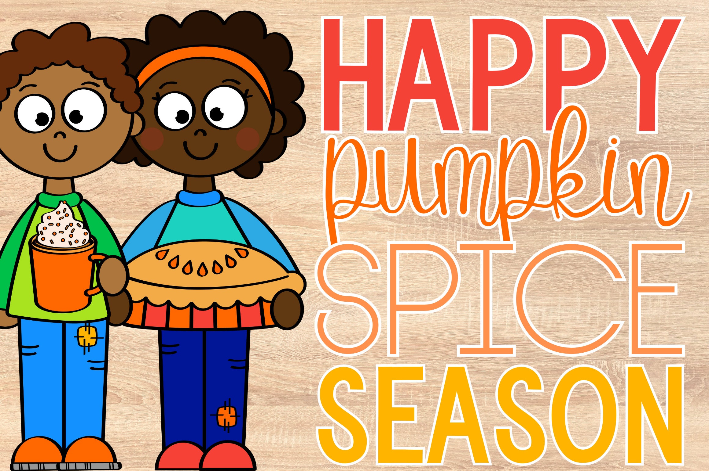 Fall Kids Clip Art Set - Etsy