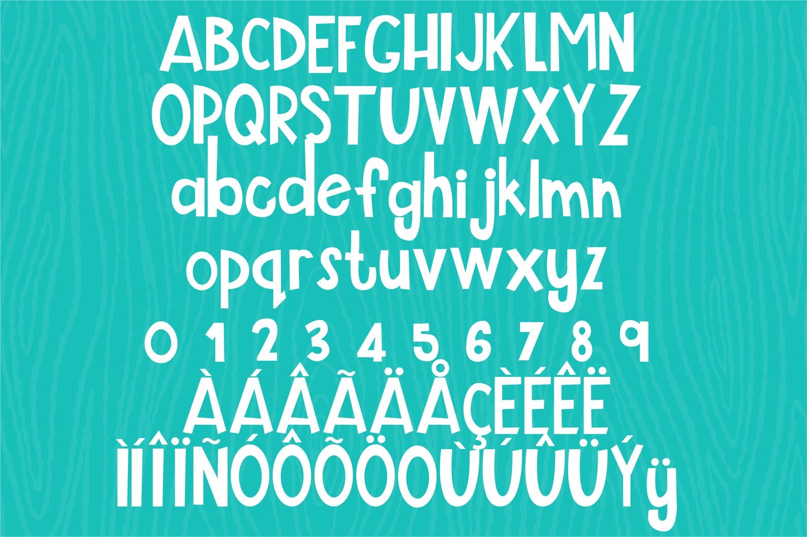 Solid Oak a Chunky Handwritten Font - Etsy