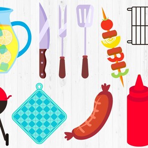 Summer BBQ Clip Art Set - Etsy Canada