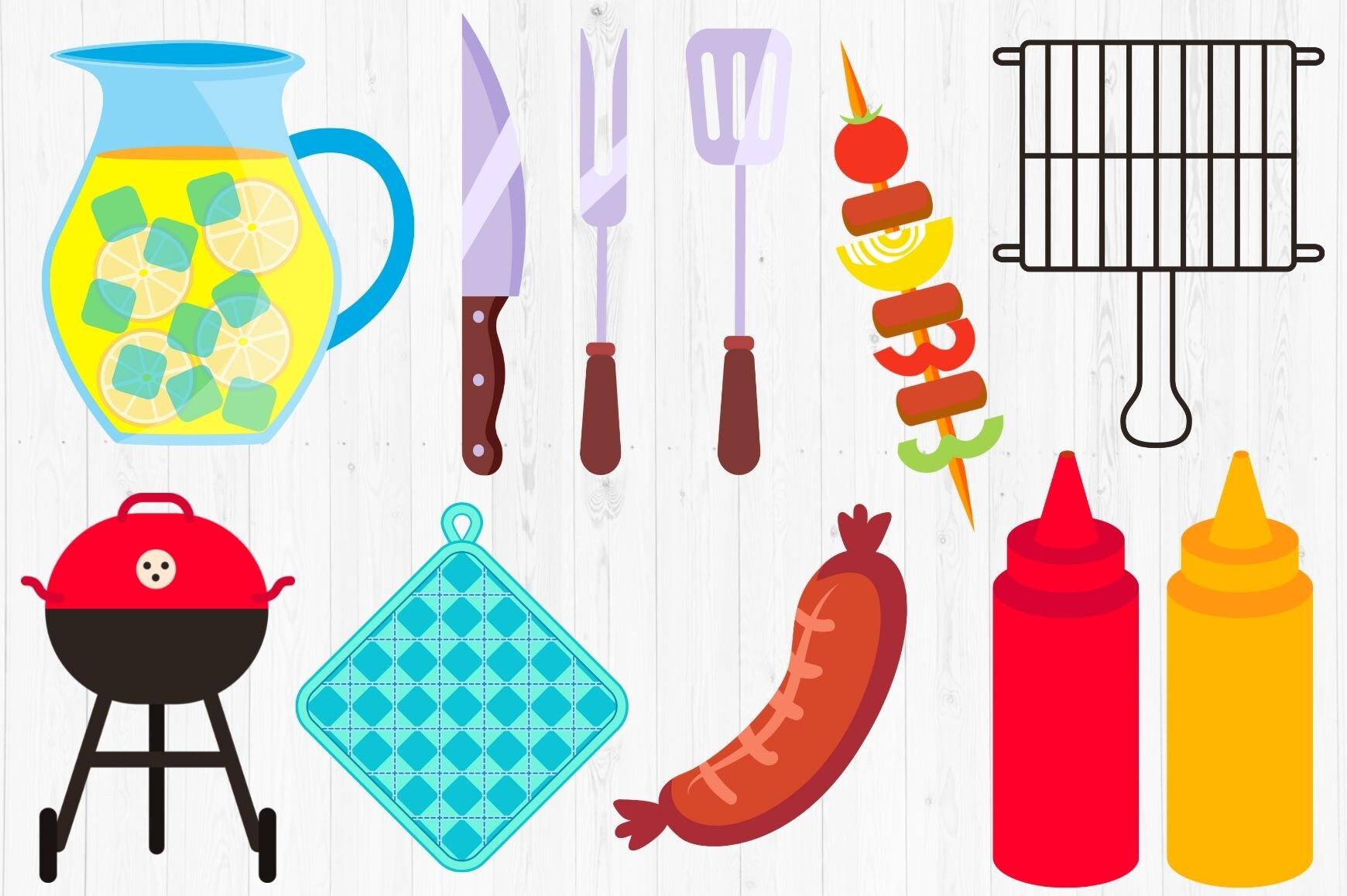 Summer BBQ Clip Art Set - Etsy Canada