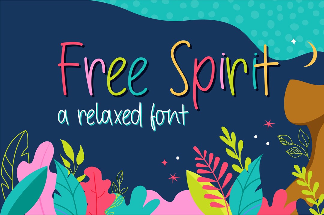 Free Spirit a Relaxed Font - Etsy