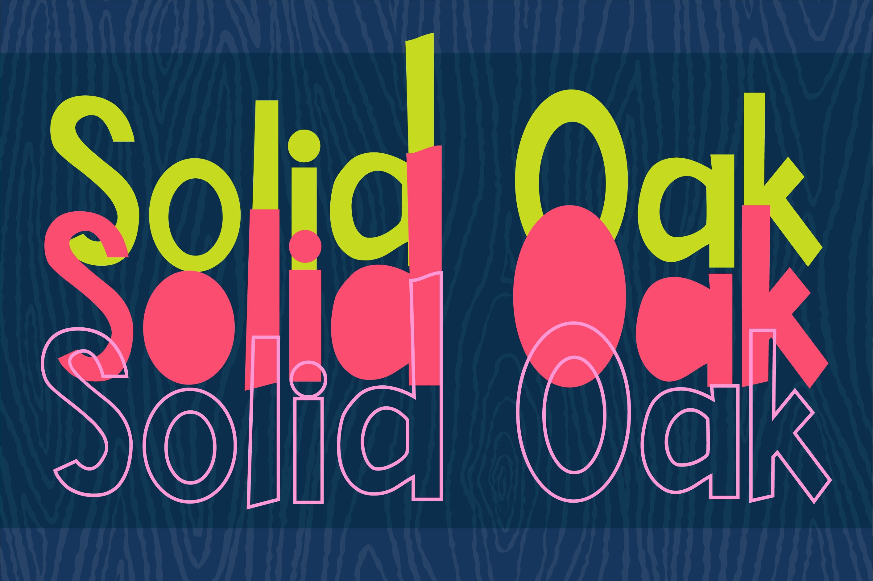 Solid Oak a Chunky Handwritten Font - Etsy
