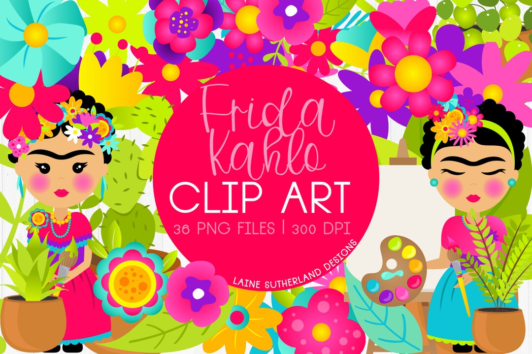 Frida Kahlo Clip Art Set - Etsy Australia