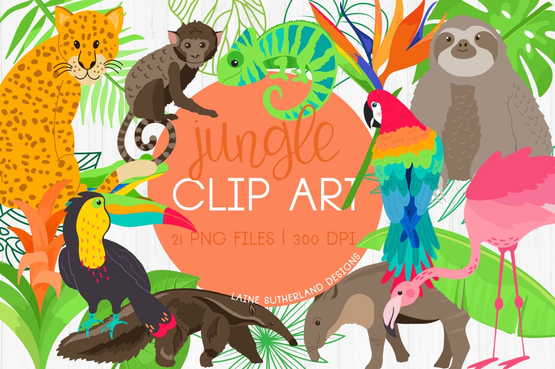 Forest Animals and Plants Clip Art Set - Etsy
