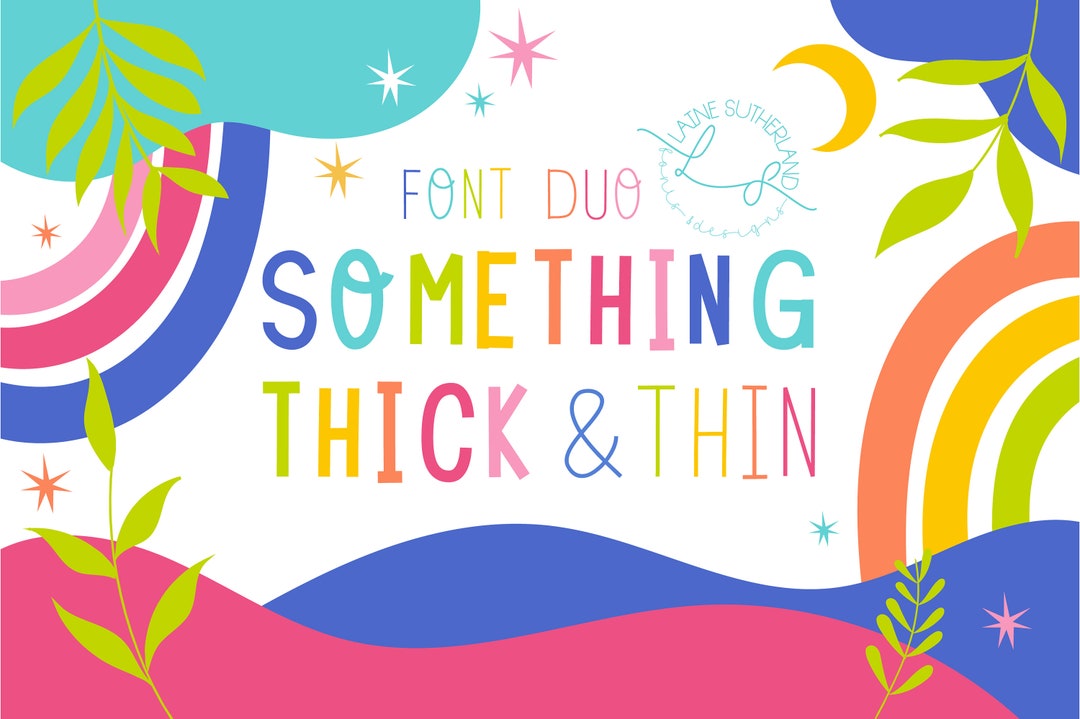 Something Thick & Thin Font Duo - Etsy