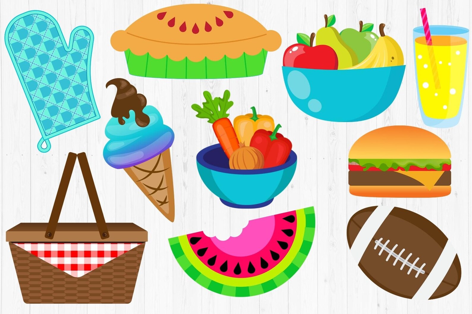 Summer BBQ Clip Art Set - Etsy Canada
