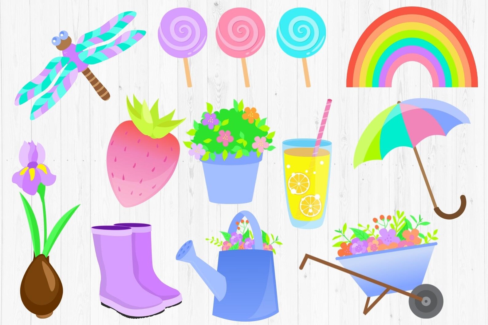 Hello Spring Clip Art Set - Etsy