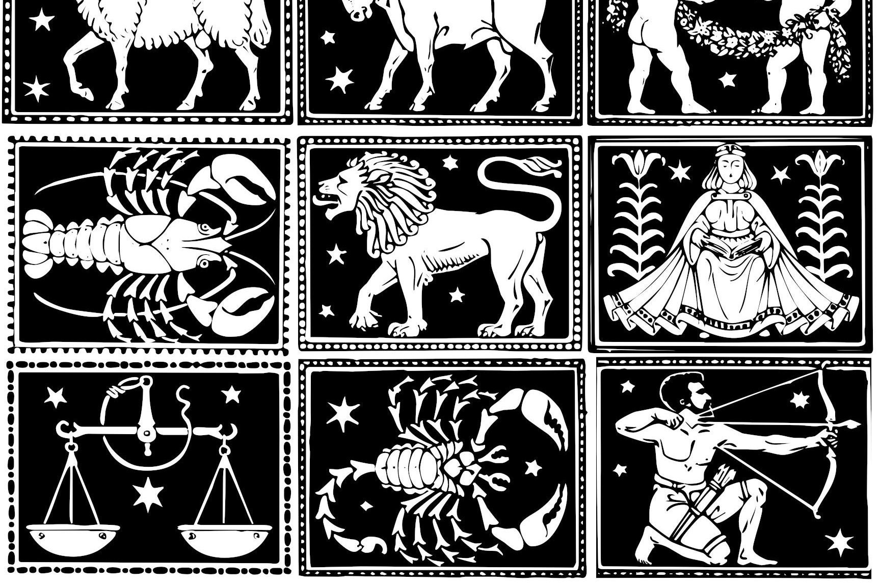 Todos los signos del zodiaco Arte Gráfico - Etsy España