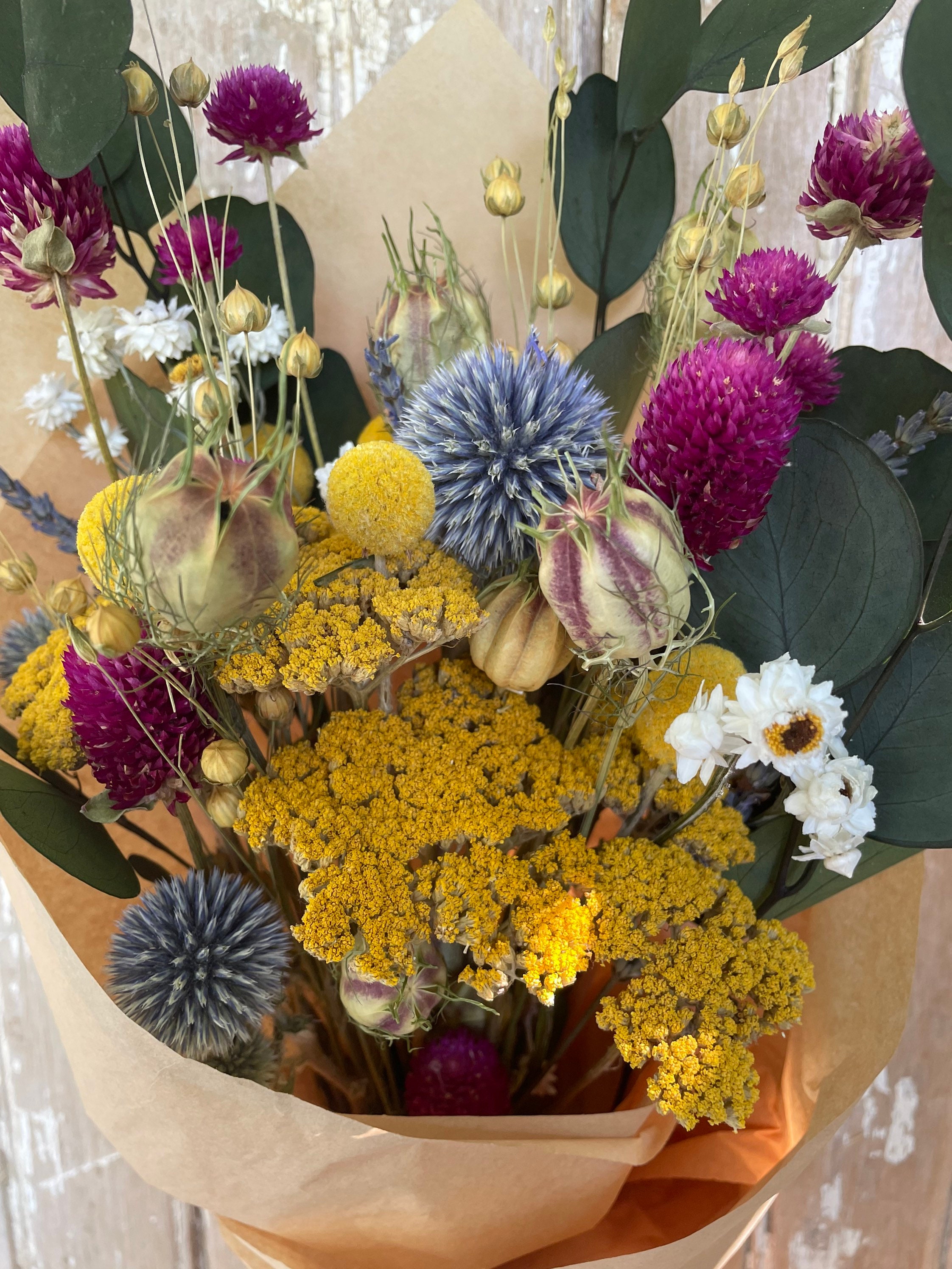 Chloes Dried Flower Bouquet Bunch. Perennial Garden Bunch. - Etsy