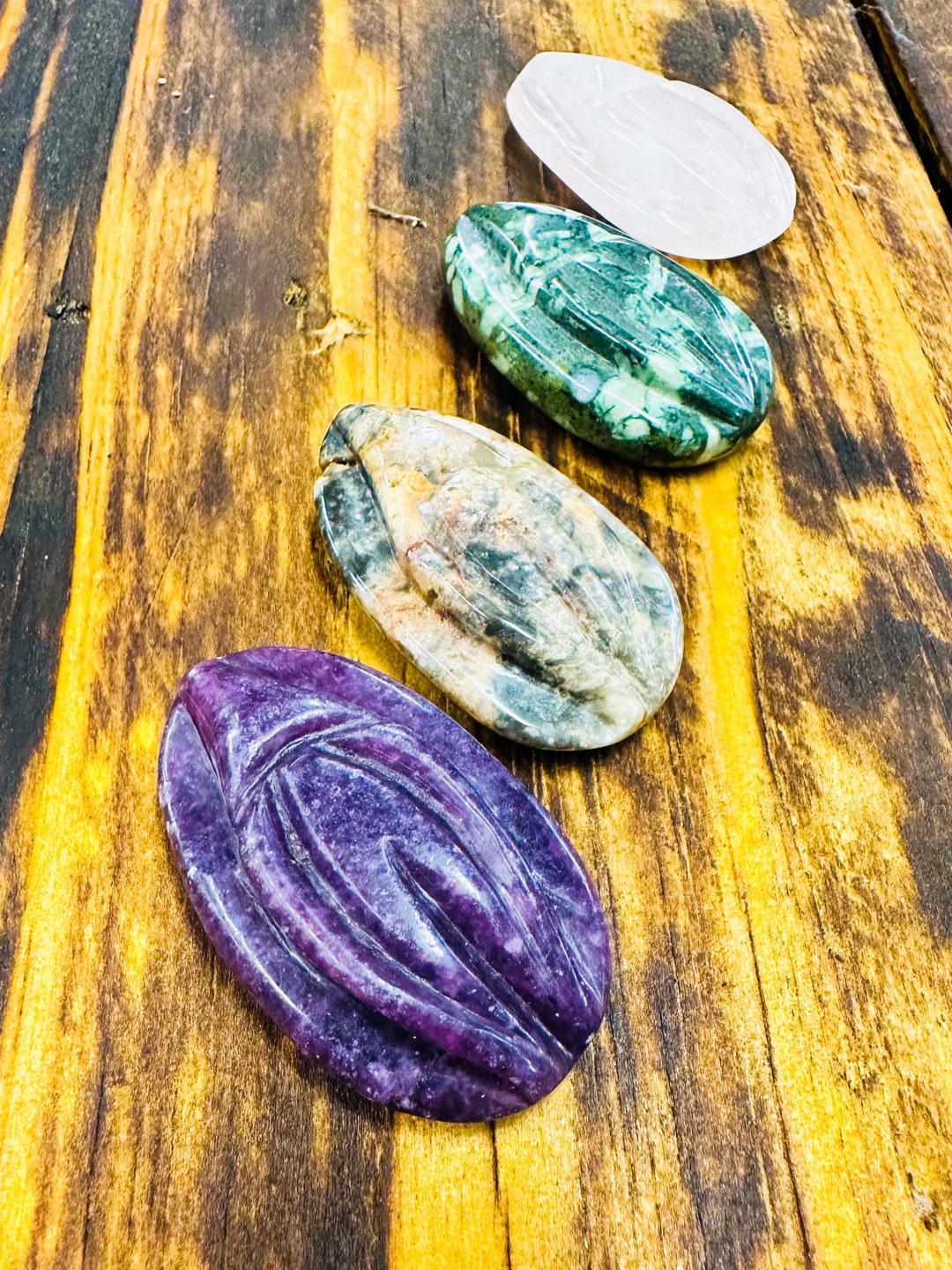 Yoni Stone Vuvle Sacred Feminine Crazy Agate Rose Quartz - Etsy