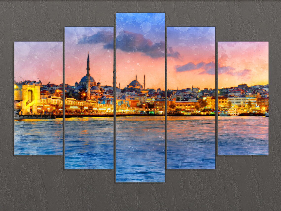 İstanbul Skyline İstanbul Canvas Print İstanbul Wall Art - Etsy