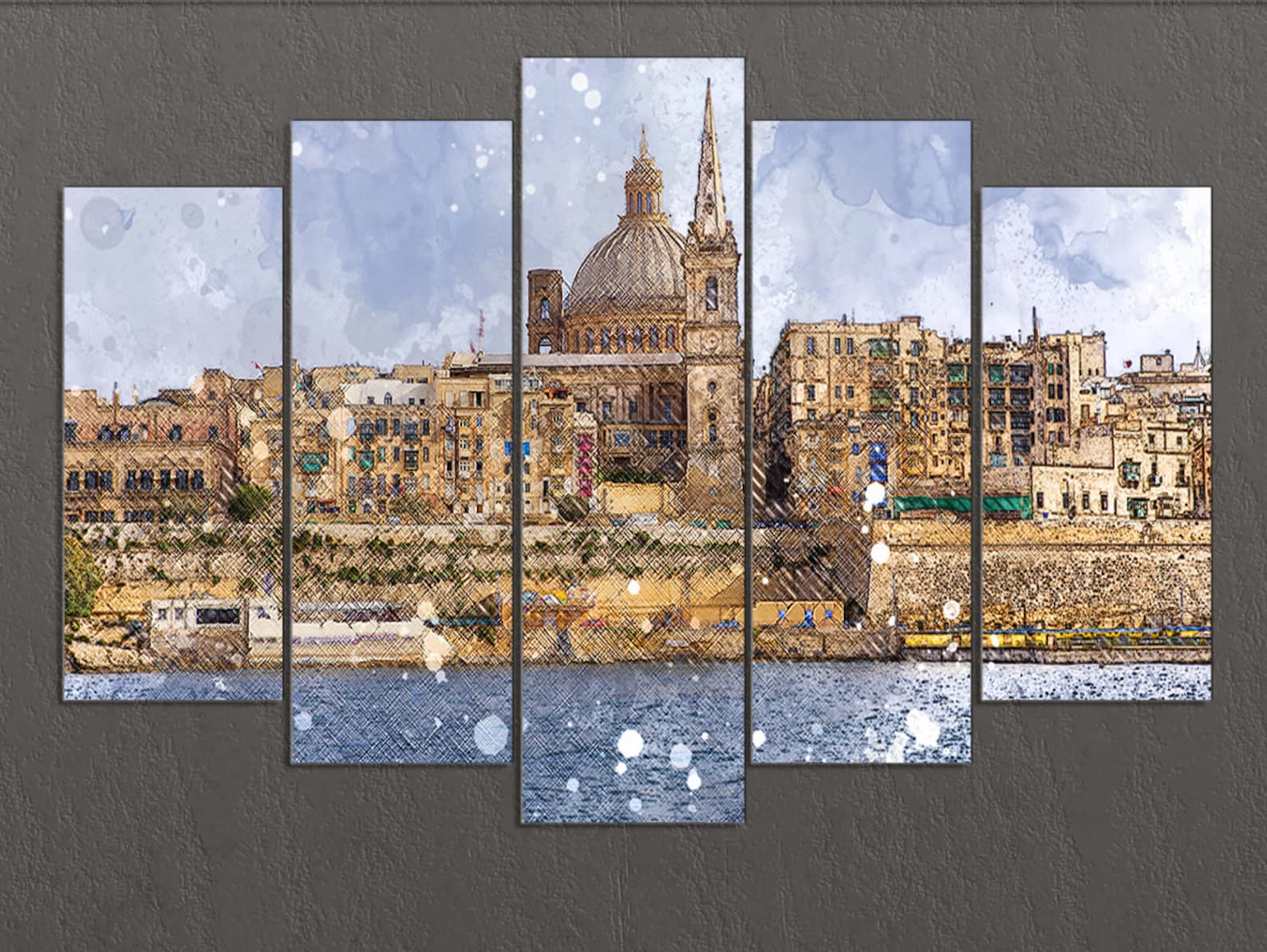 Valletta Canvas Print, Valletta Skyline, Valletta Wall Art, Malta - Etsy