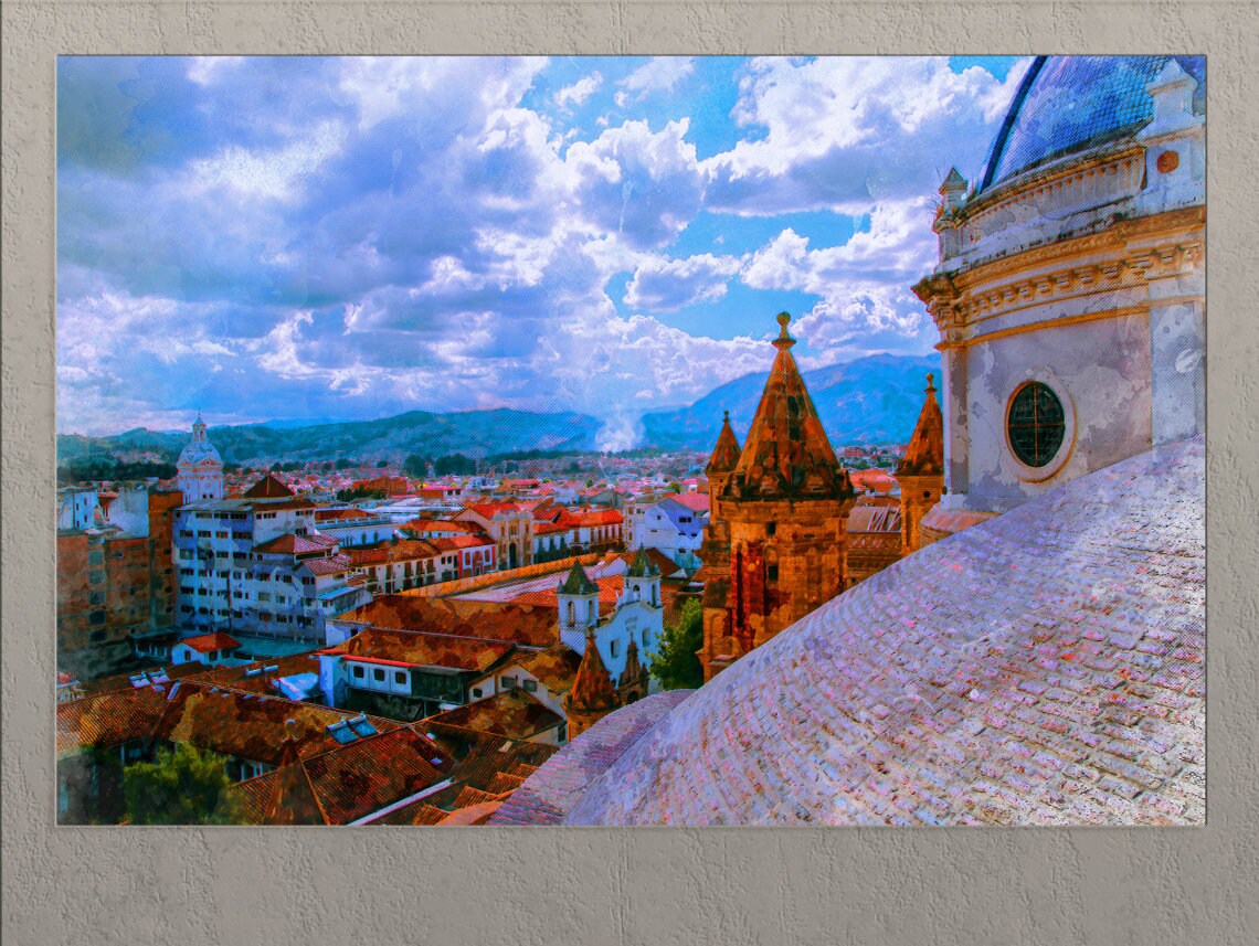 Ecuador Wall Art, Cuenca Canvas Print, Cuenca Skyline, Cuenca Wall Art ...