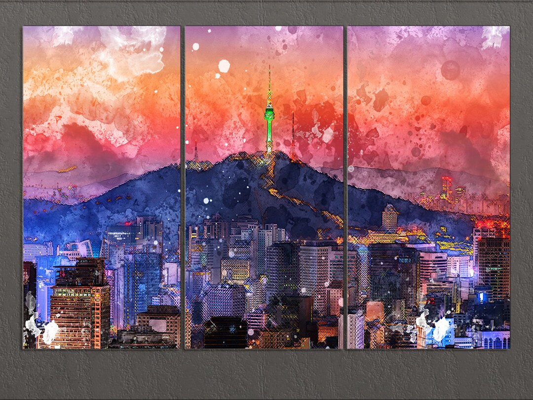 Seoul Canvas Print, Seoul Skyline, Seoul Wall Art, South Korea - Etsy