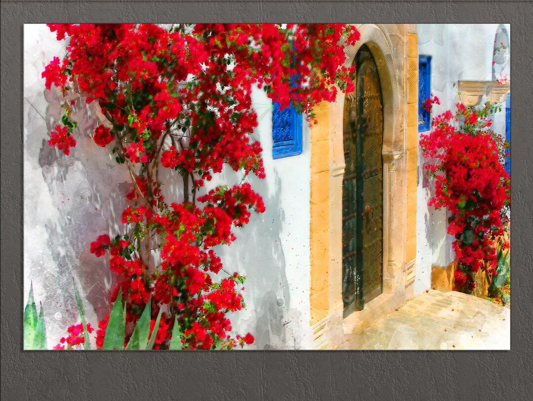 Tunis Canvas Print, Tunis Downtown, Tunisia Wall Art, Tunis Painting ...