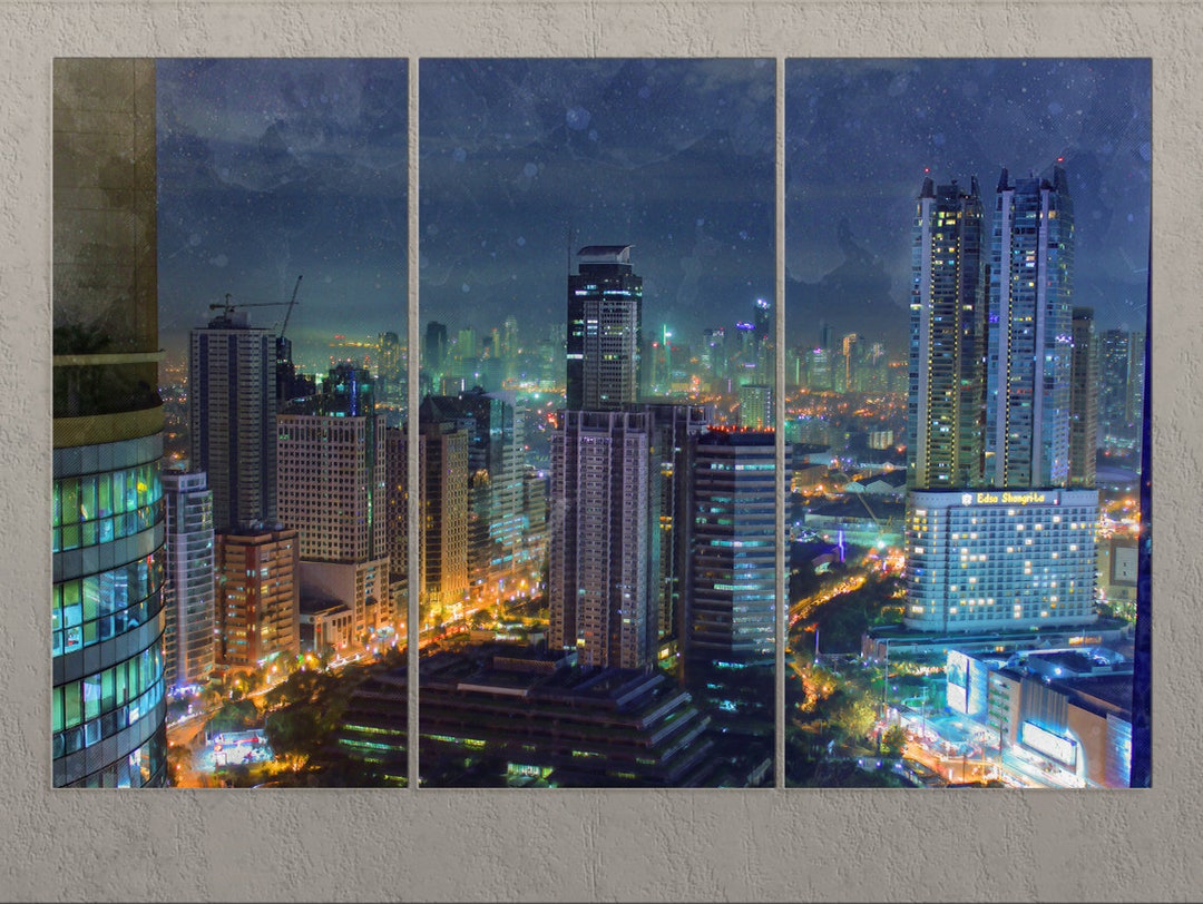 Manila Skyline, Manila Canvas Print, Philippines Wall Art, Philippines ...