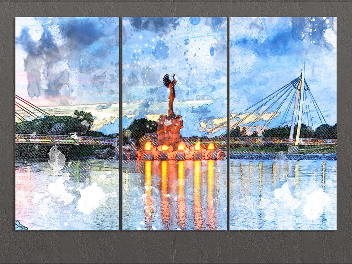 Wichita Canvas Print Wichita Skyline Wichita Wall Art | Etsy