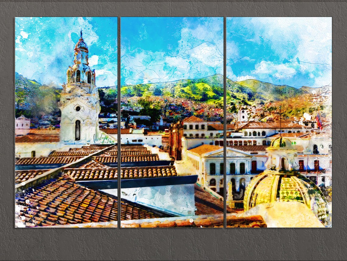 Quito Canvas Print, Quito Skyline, Quito Wall Art, Equateur - Etsy France