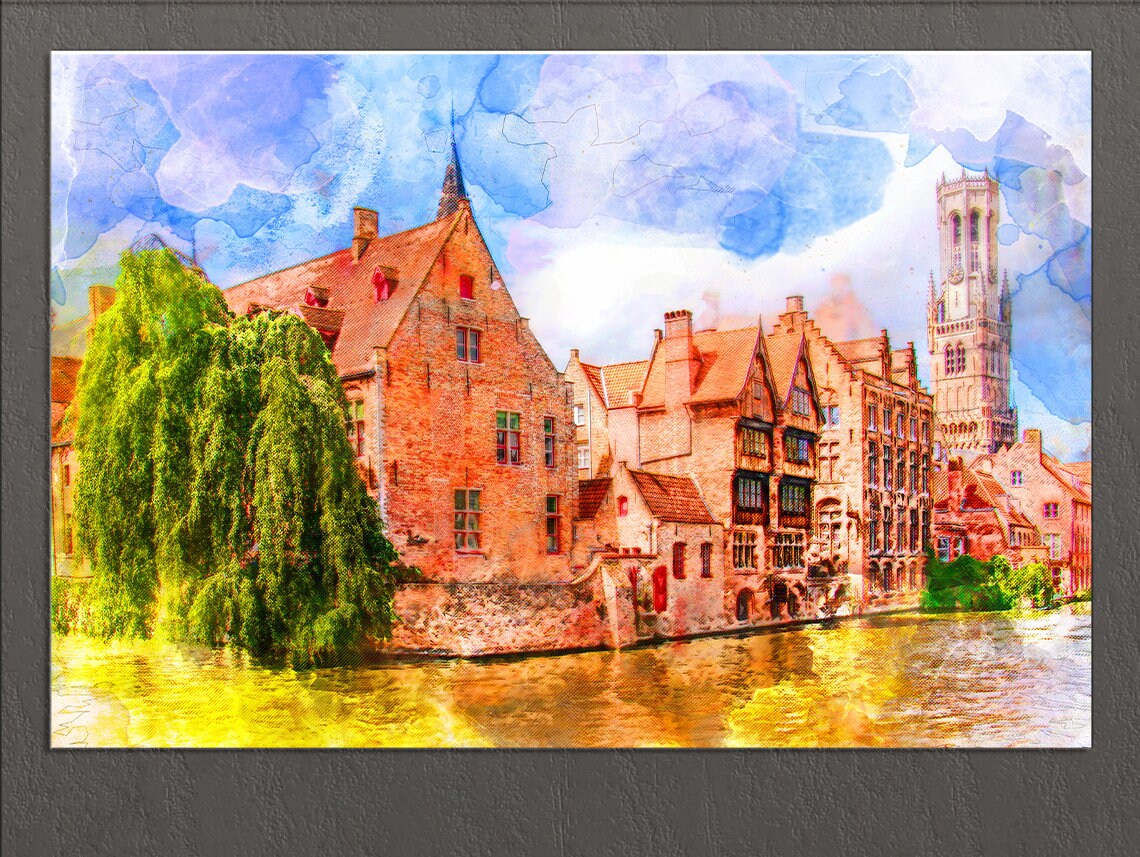 Bruges Canvas Print Bruges Downtown Bruges Wall Art Belgium - Etsy UK